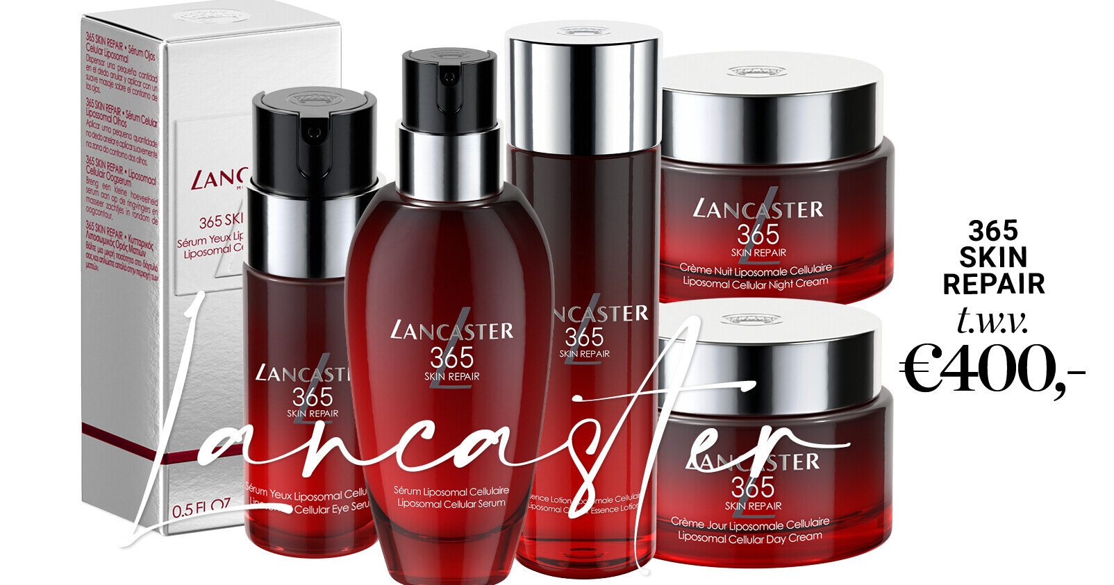 Christmas gift: een Lancaster 365 Skin Repair (t.w.v. €400 ...