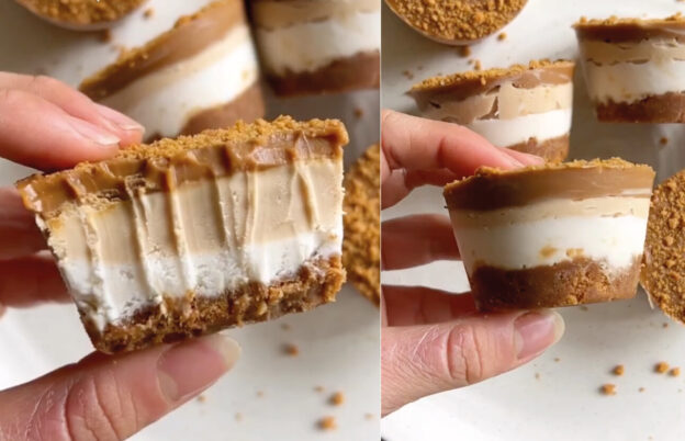 Voor deze Biscoff cheesecake heb je maar 4 ingrediënten nodig ...