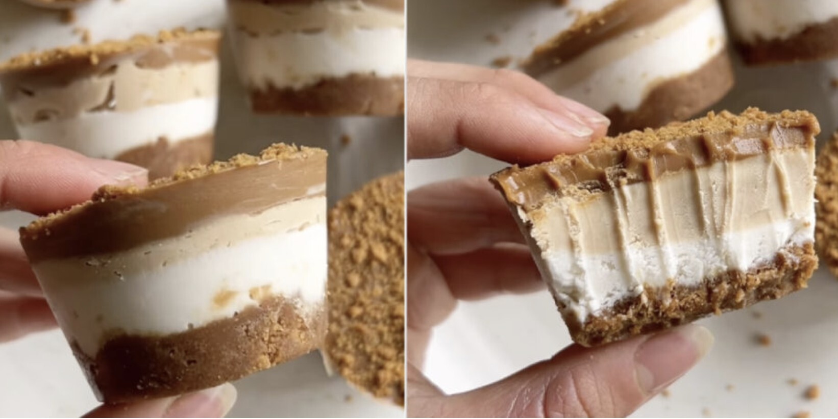 Voor deze Biscoff cheesecake heb je maar 4 ingrediënten nodig ...